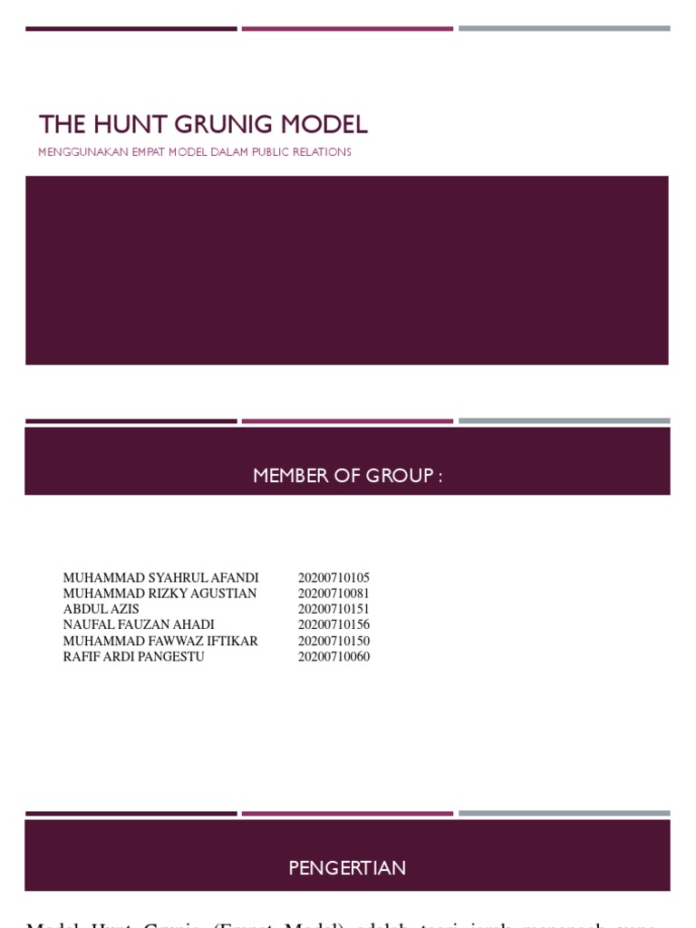 The Hunt Grunig Model | PDF