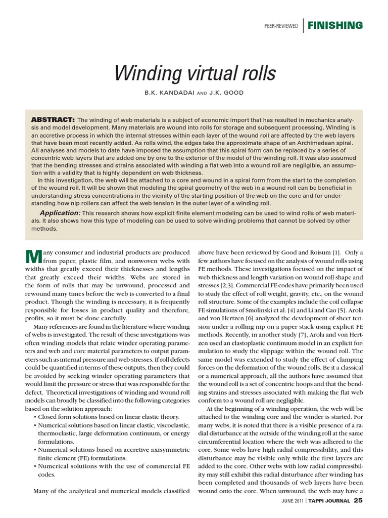 Modeling the Spiral Geometry of Wound Rolls Using Explicit Finite ...
