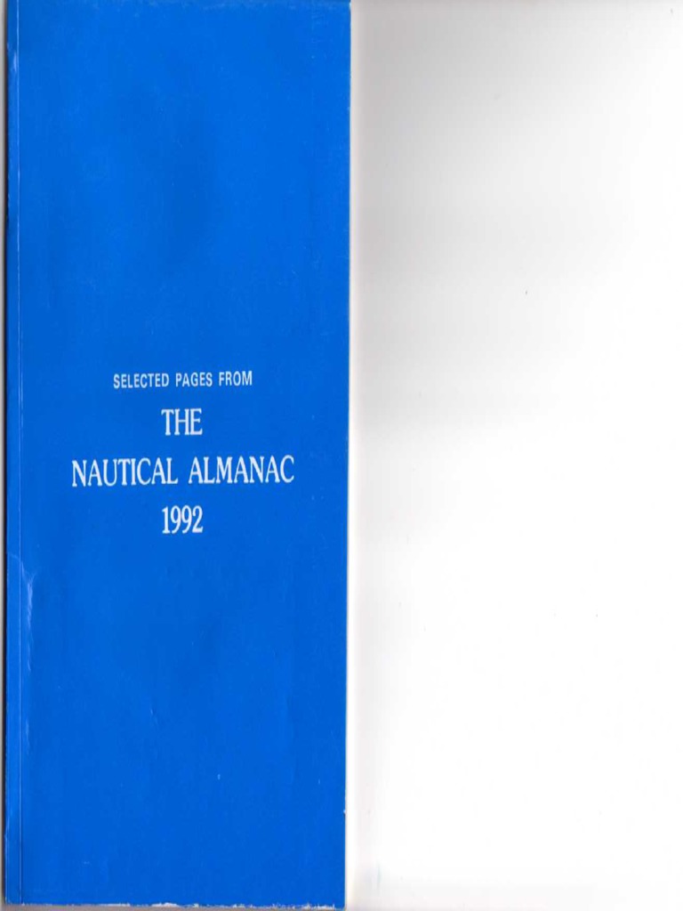 Nautical Almanac 1992 | PDF