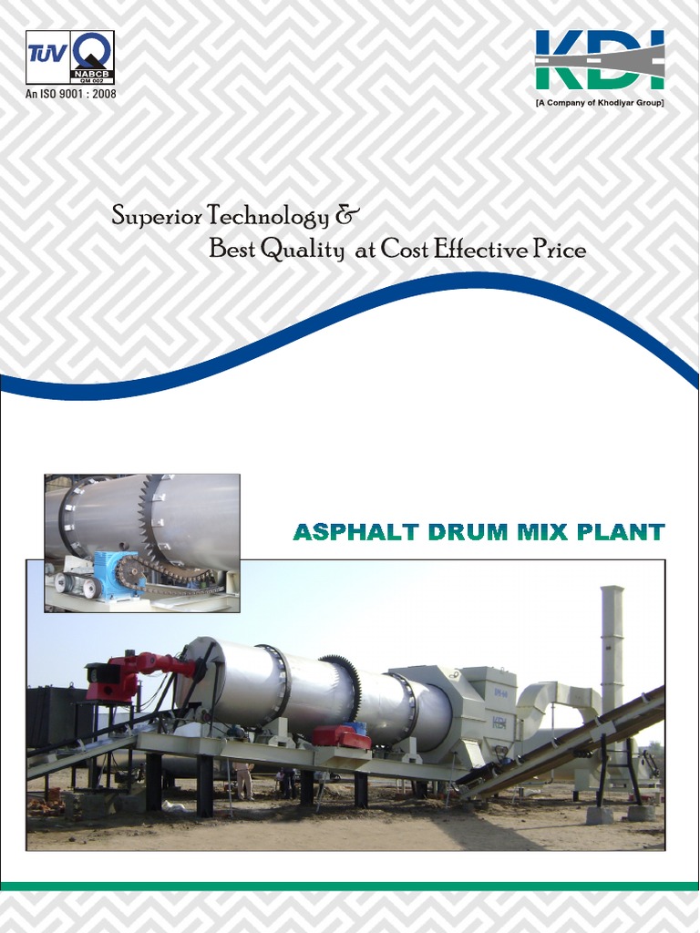 DM 60 Asphalt Drum Mix Plant | PDF | Asphalt | Manufactured Goods