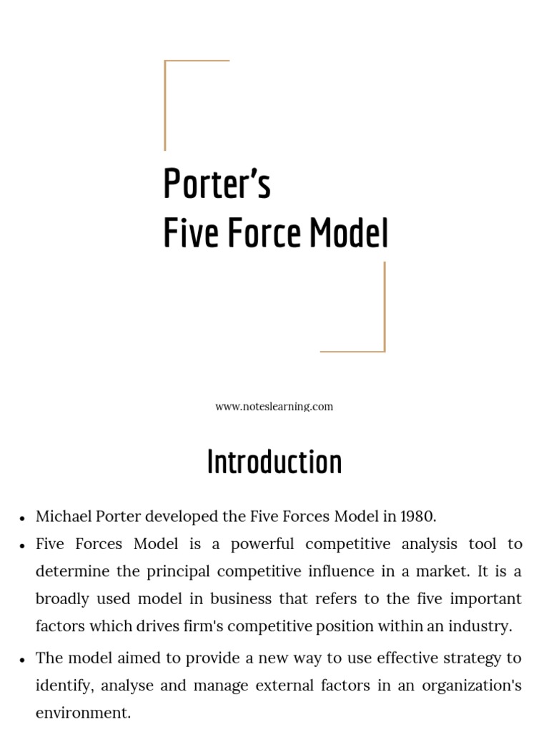 Porter-Five-Force-Model | PDF | Profit (Economics) | Economies