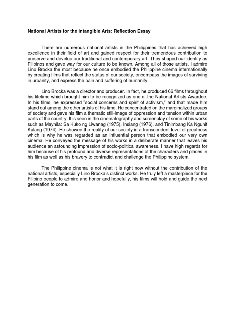 National Artists For The Intangible Arts | PDF