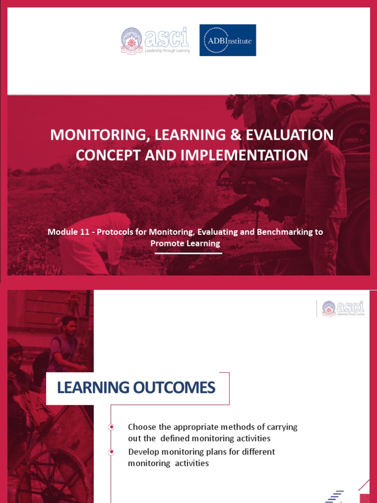 Monitoring, Learning Evaluation Â Concept and Implementation | PDF ...