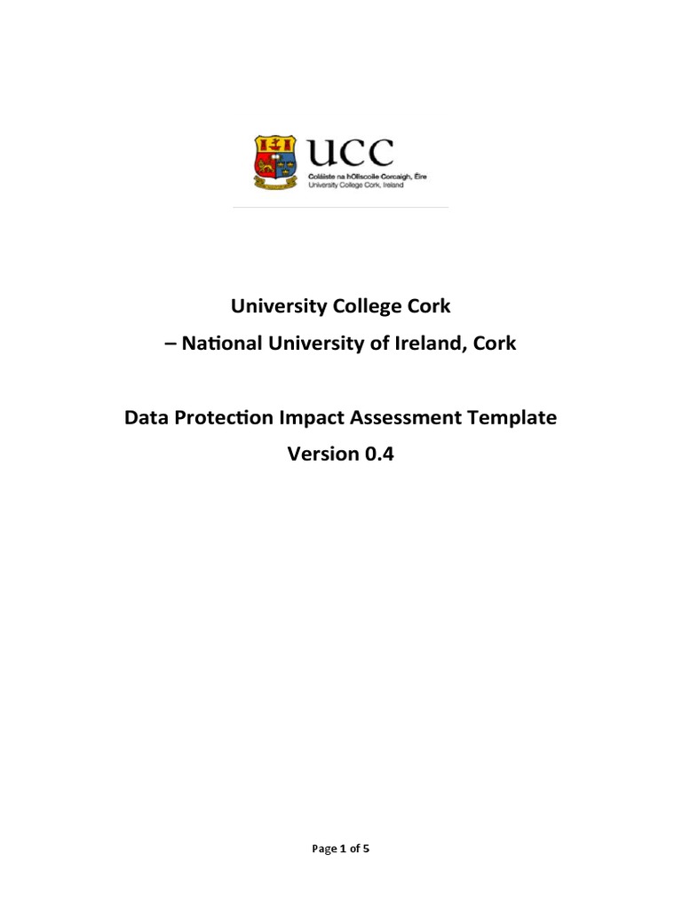 Data Protection Impact Assessment Procedure Template | PDF | Risk ...