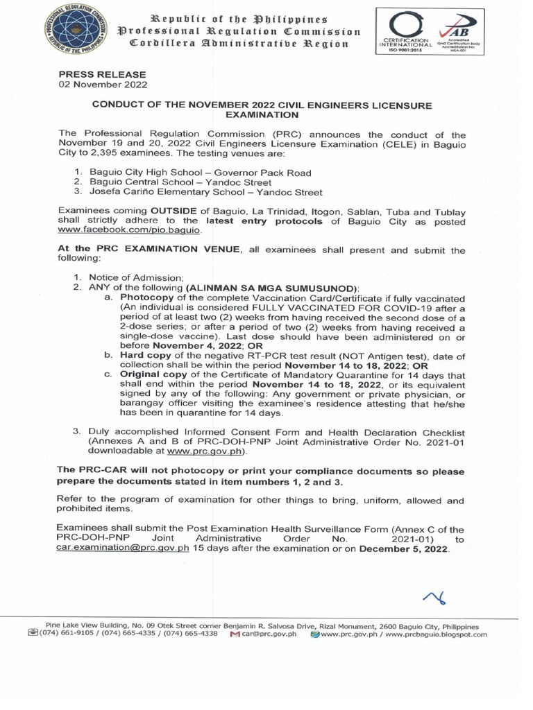 Civil Engineering Licensure Exam Program | PDF | Engineering ...