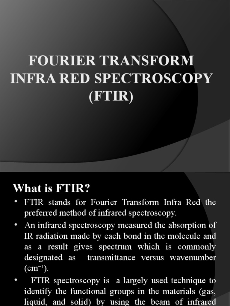 Understanding FTIR Spectroscopy Basics | PDF | Infrared Spectroscopy ...