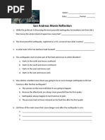 San Andreas: Movie Review Guide Questions | PDF | Earthquakes | Seismology
