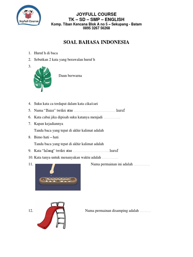 Latihan Soal Bahasa Indonesia Dan Mandarin Midsemester Mike Pdf