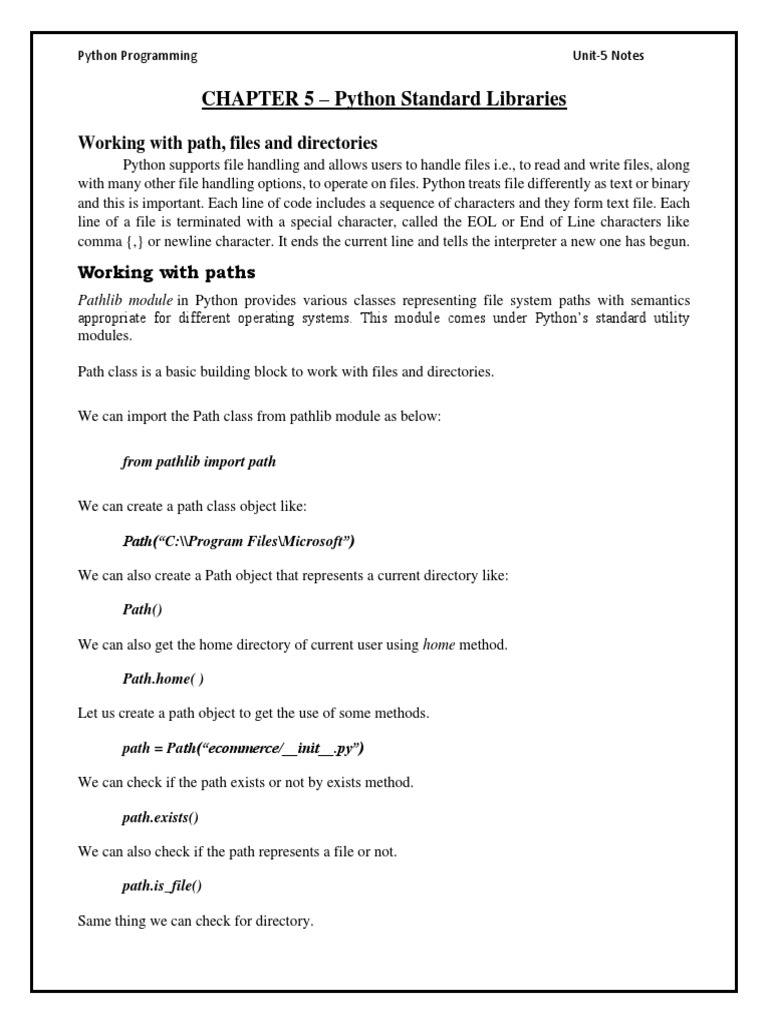 Python Notes ch5 | PDF