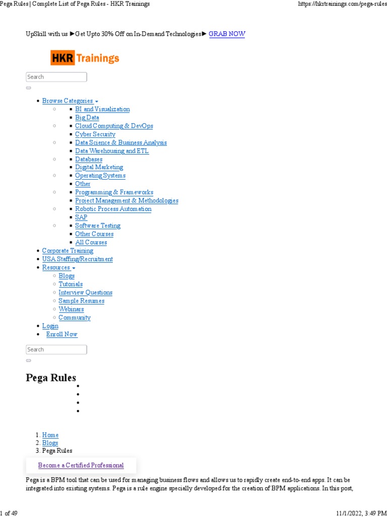 Pega Rules Complete List of Pega Rules - HKR Trainings | PDF | Business Process Management ...