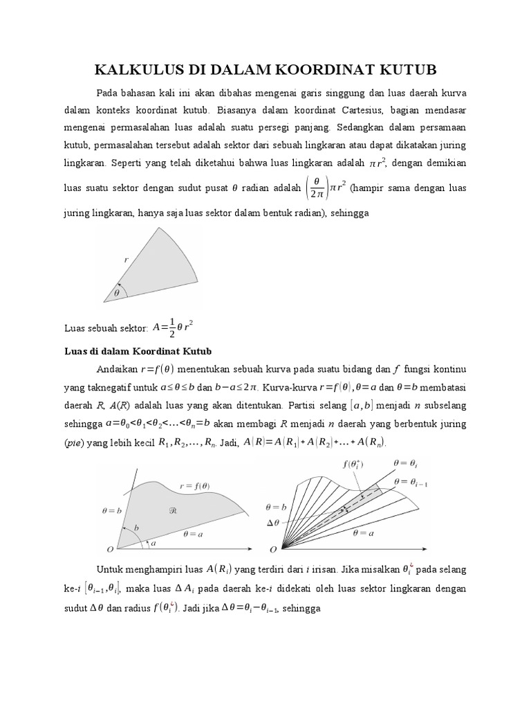 Pertemuan 5 Dan 6 Kalkulus DLM Koordinat Kutub | PDF