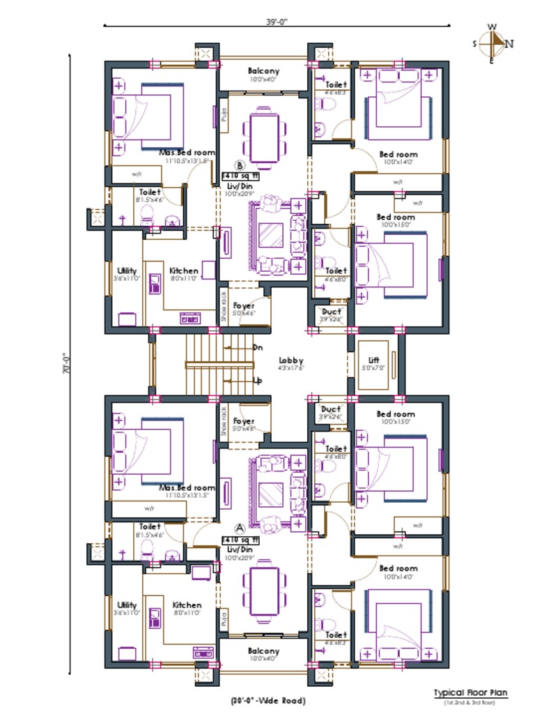 Pushkars Golden Villa Typical Floor Plan | PDF