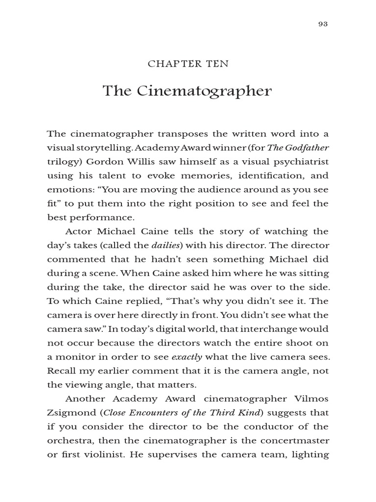 Cinematographer's Role in Visual Storytelling | PDF | Cinematography | Color