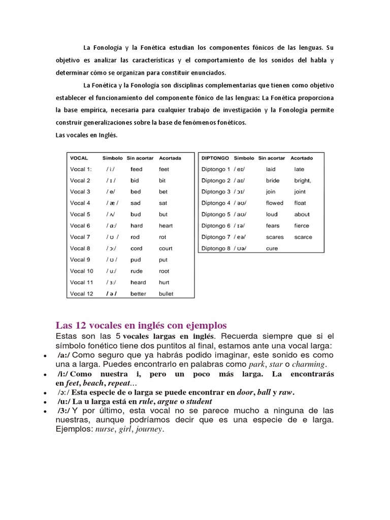 L Fonética | PDF | Vocal | Fonética