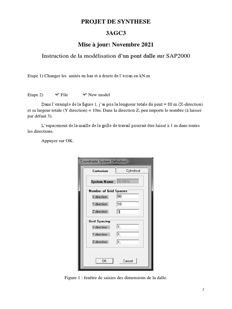 Instructions SAP2000 Oct 2021 | PDF | Pont