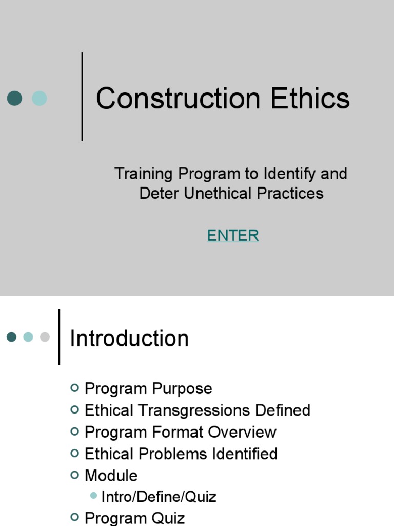 Construction Ethics Program | PDF | General Contractor | Sexual Harassment