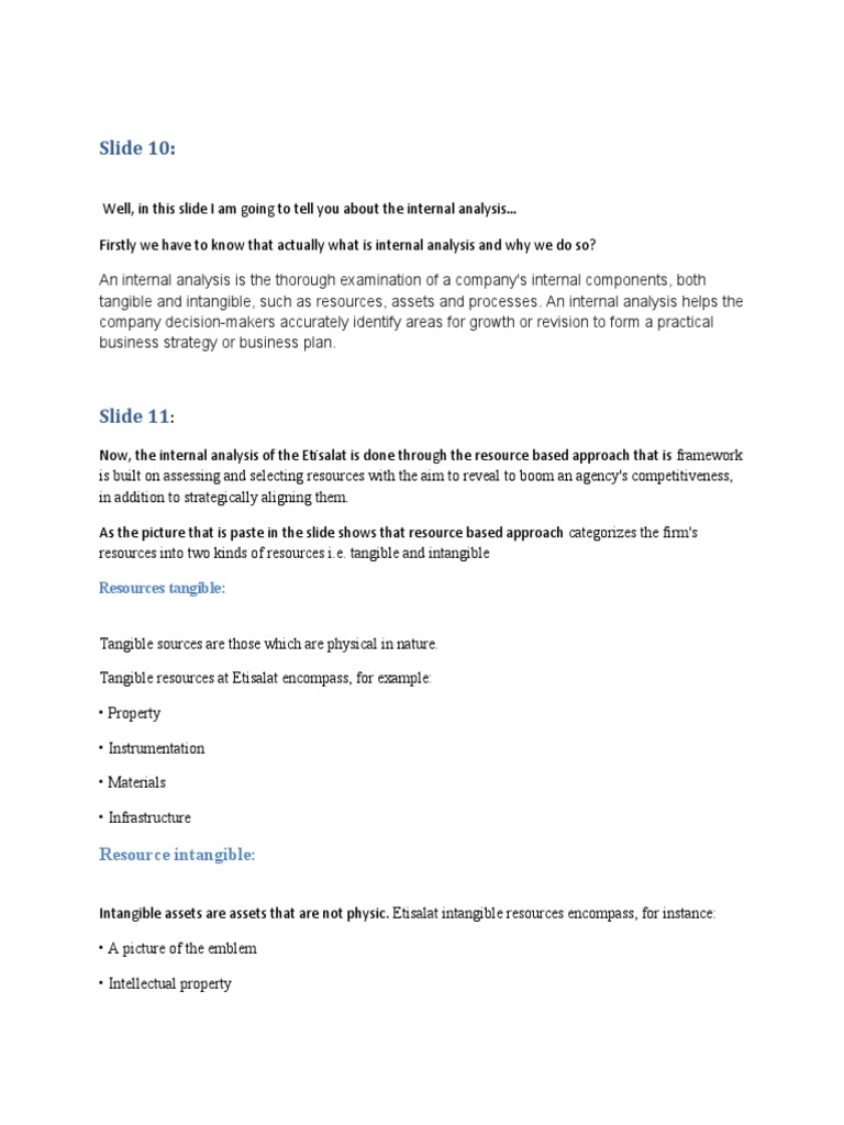 Speaker Notes | PDF | Resource | Competitive Advantage