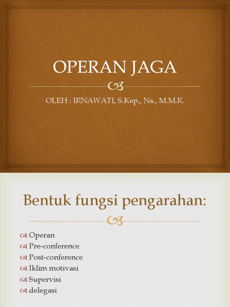 Operan Jaga | PDF