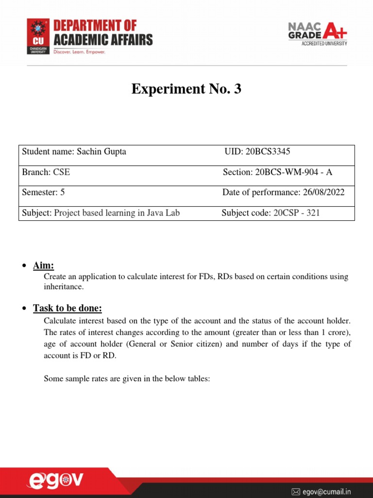 Exp 3 Sachin Gupta 20bcs3345 | PDF | Computer Engineering | Programming Paradigms