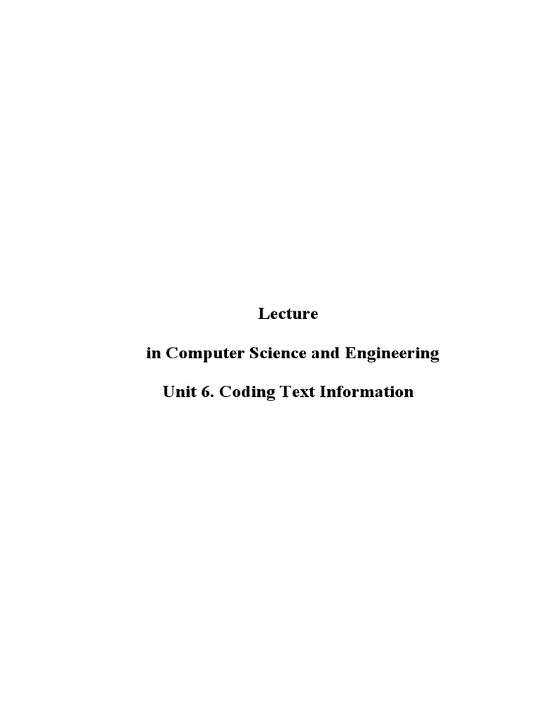 Lecture 4 Comp Sc And Engineering Pdf Character Encoding Integer Computer Science 8788
