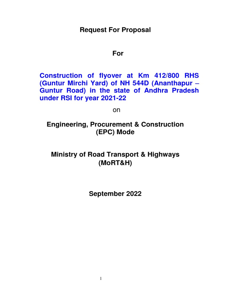 28 09 2022RFP544Dflyover | PDF | Request For Proposal | Legal Liability