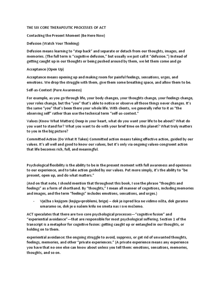 ACT | PDF | Anxiety | Social Anxiety Disorder