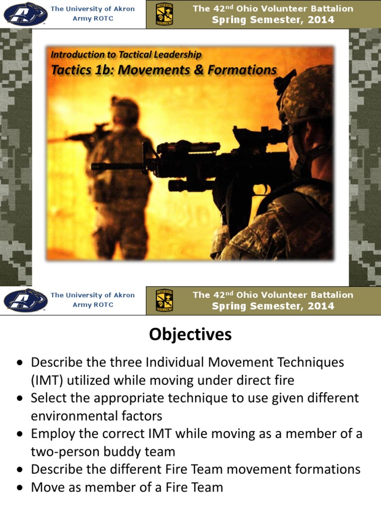 Tactics 1b: Movements & Formations: Introduction To Tactical Leadership ...