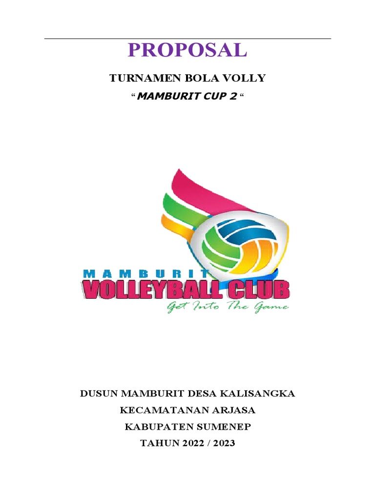 Proposal Turnamen Volly Mamburit Cup 2 | PDF