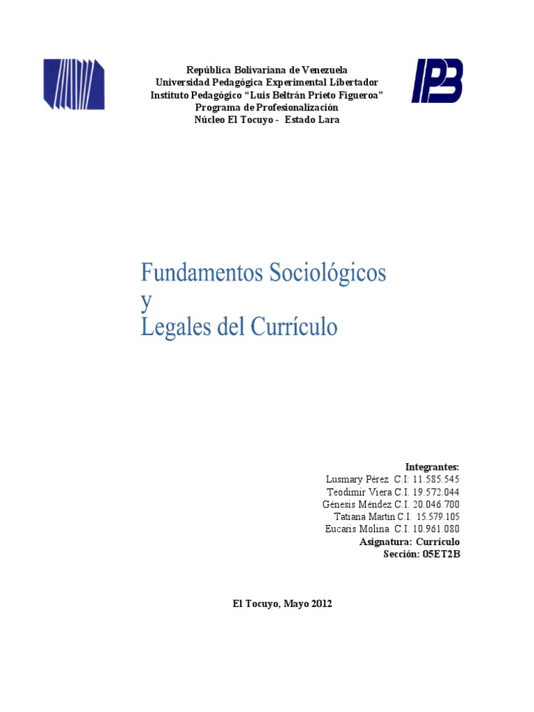 TRABAJO Upel | PDF | Plan de estudios | Sociedad