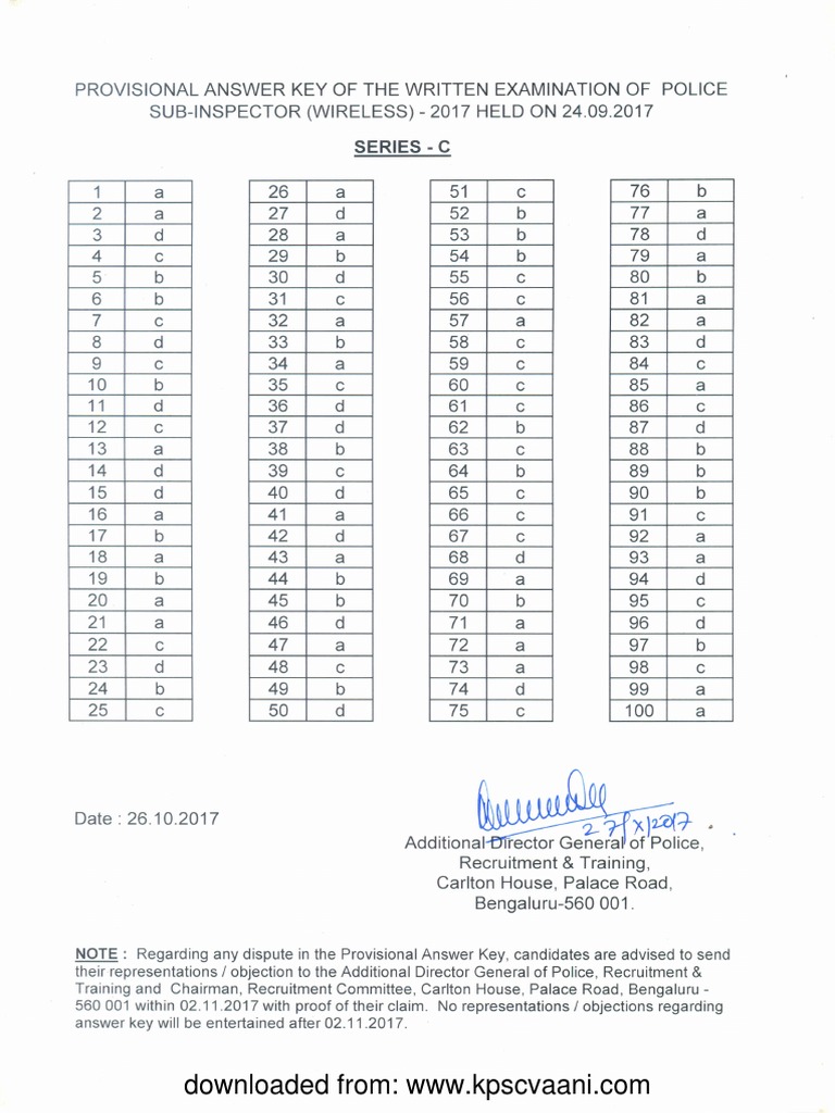 31 Key Answer Wireless PSI 17 Kpscvaani | PDF