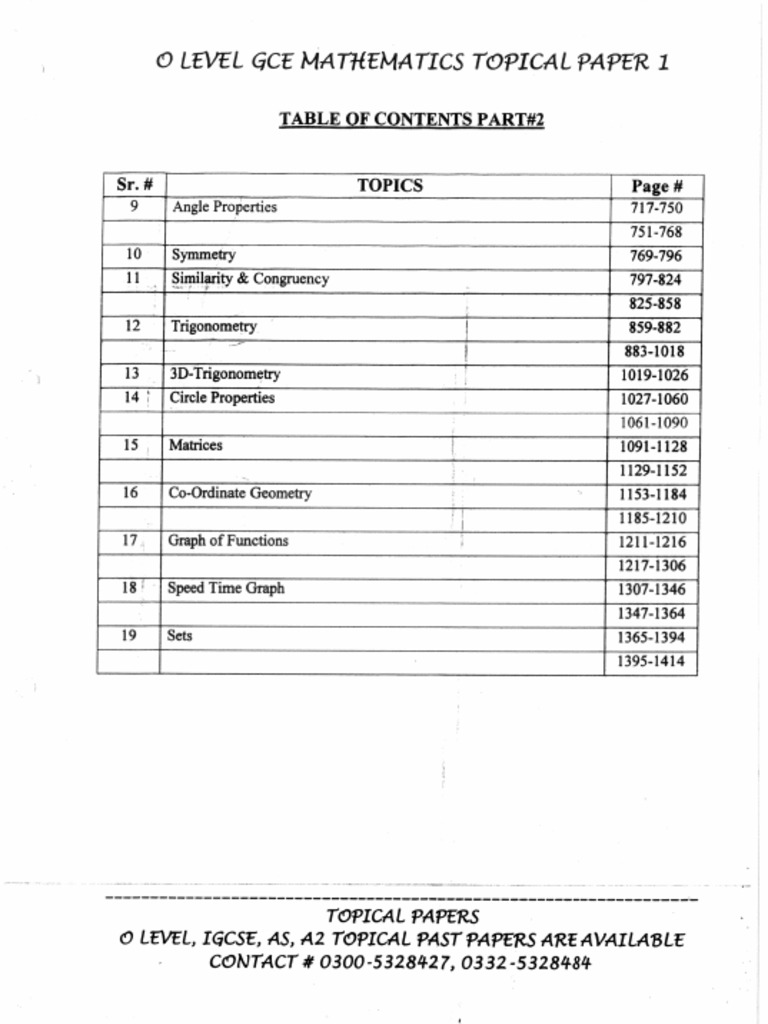 Maths GCE Topical Part 2 | PDF