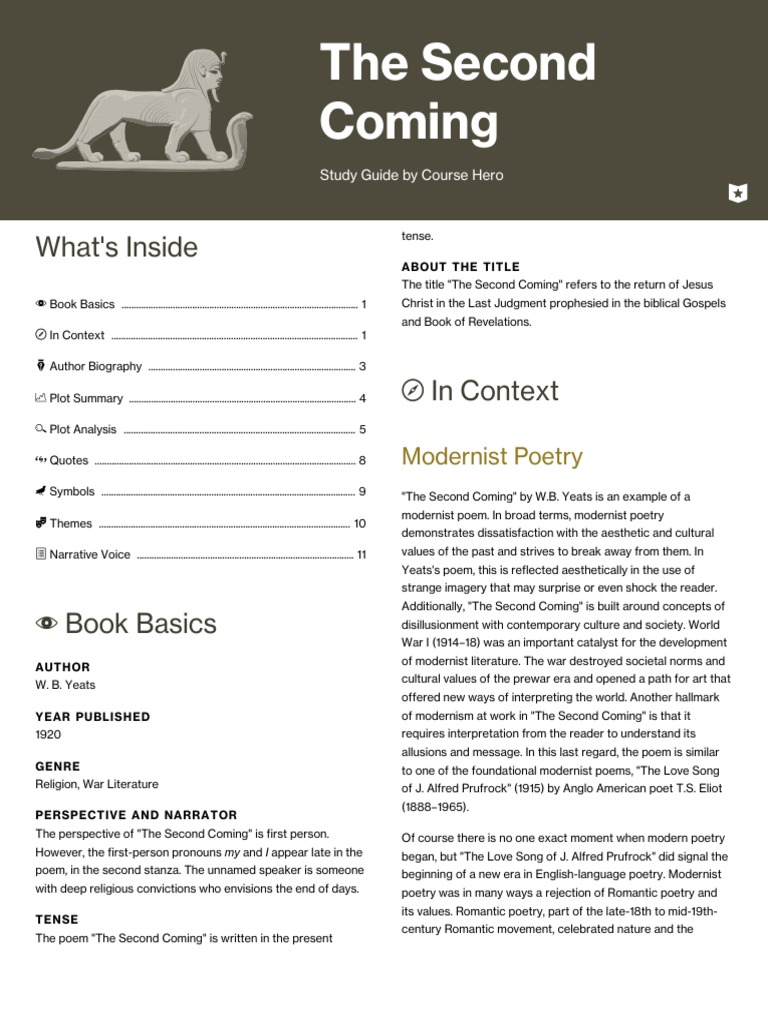 The Second Coming | PDF | Poetry | W. B. Yeats