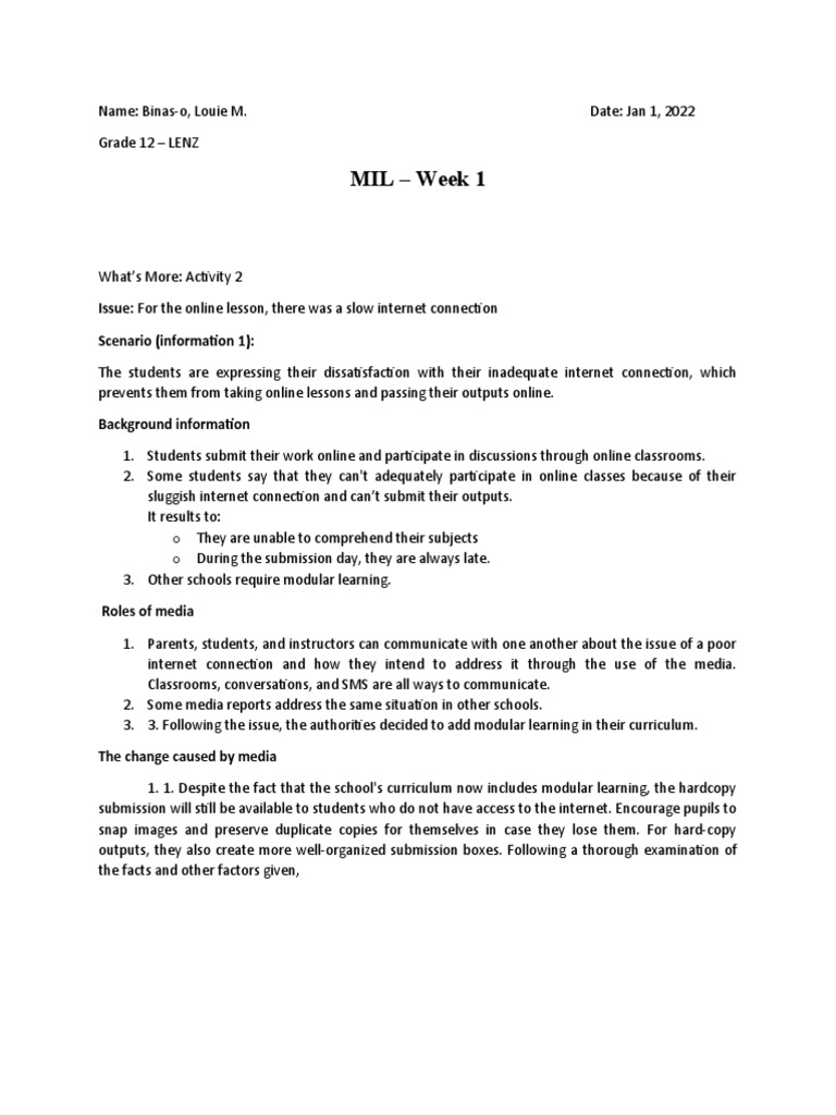 Mil Week 1 | PDF