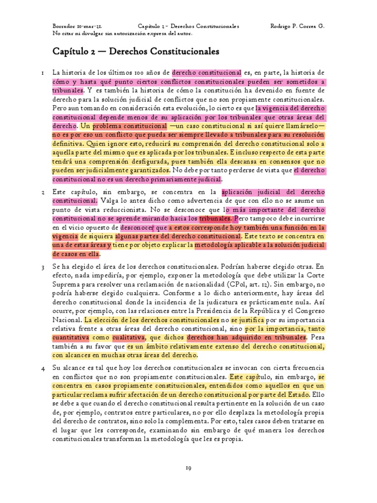 Rodrigo Correa, Resolución de Casos Derechos Constitucionales | PDF ...