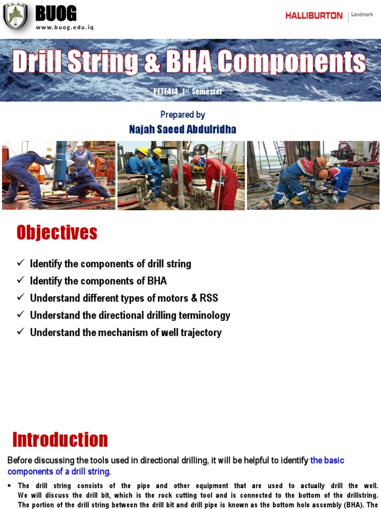 1 - Drill String & BHA Components - Review - D1 - D2 | PDF ...