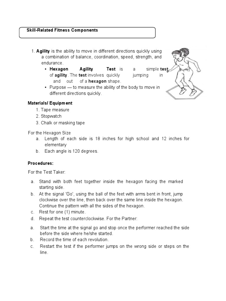 Skill-Related Fitness Testing Methods | PDF | Chair | Foot