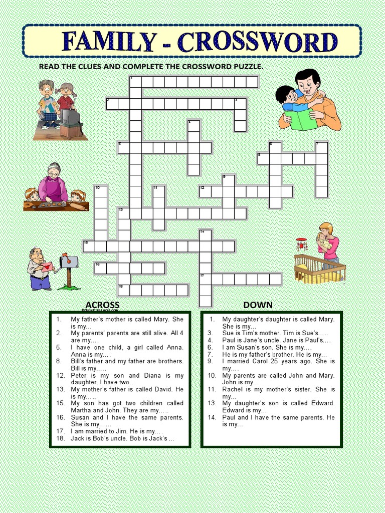 Exercise - Family - Crossword | PDF