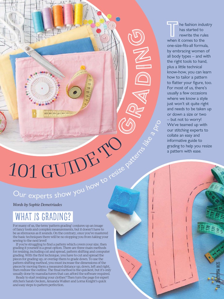 Tips - Grading 101 | PDF | Seam (Sewing) | Sewing