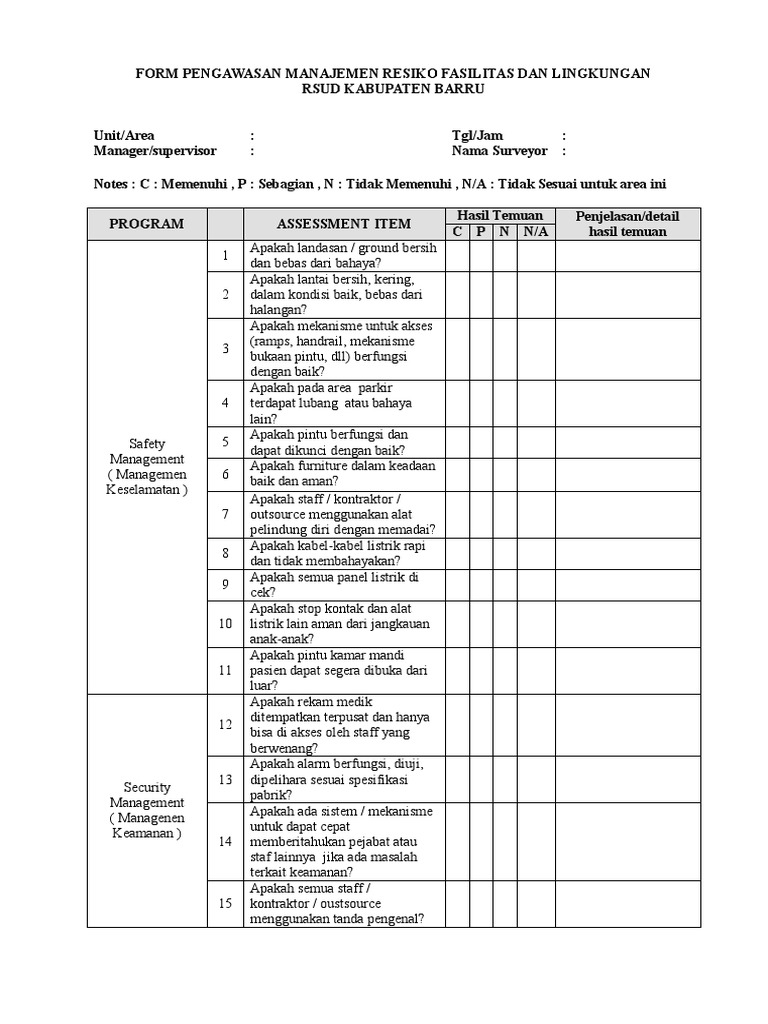 Form Safety Round | PDF