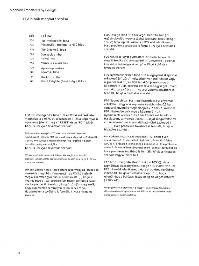 Protherm Lynx User-2 - HU | PDF