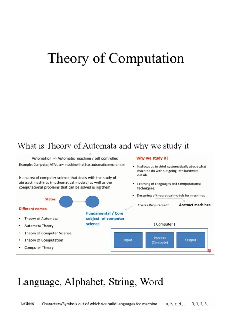 Theory Of Computation Lecture 1 Pdf Algorithms Models Of Computation 