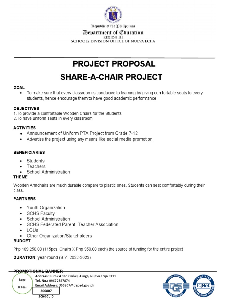 Share-a-Chair Project Proposal | PDF