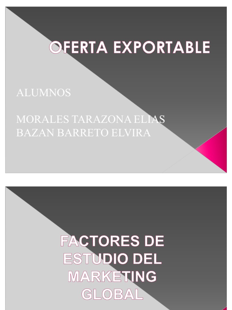 Definición de oferta exportable | PDF | Negocios
