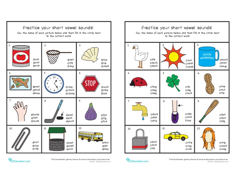 Short Vowel Sounds | PDF | Phonetics