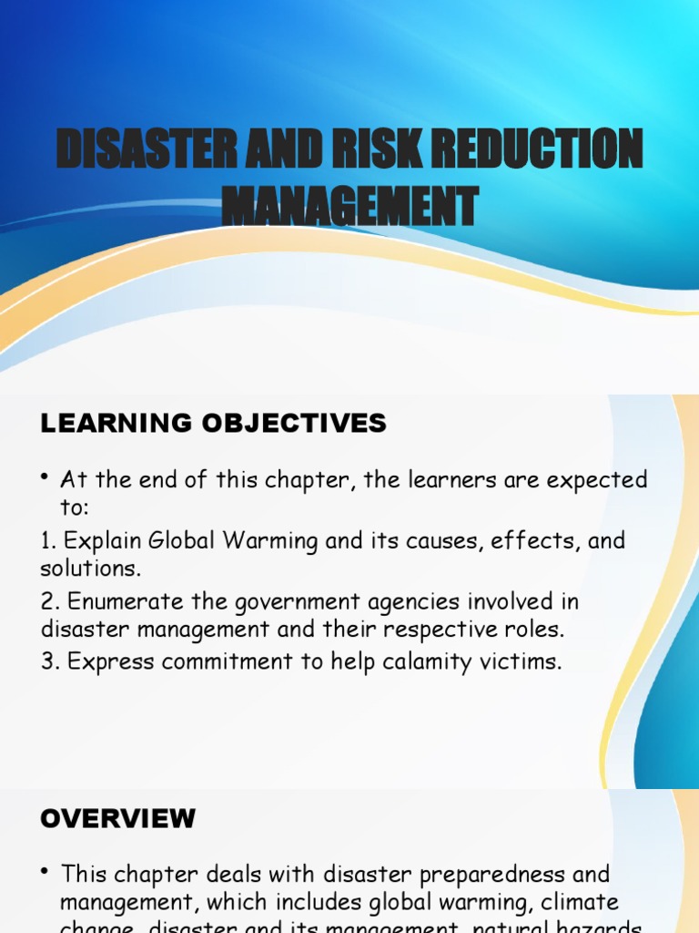 Disaster and Risk Reduction Management | PDF | Climate Change ...