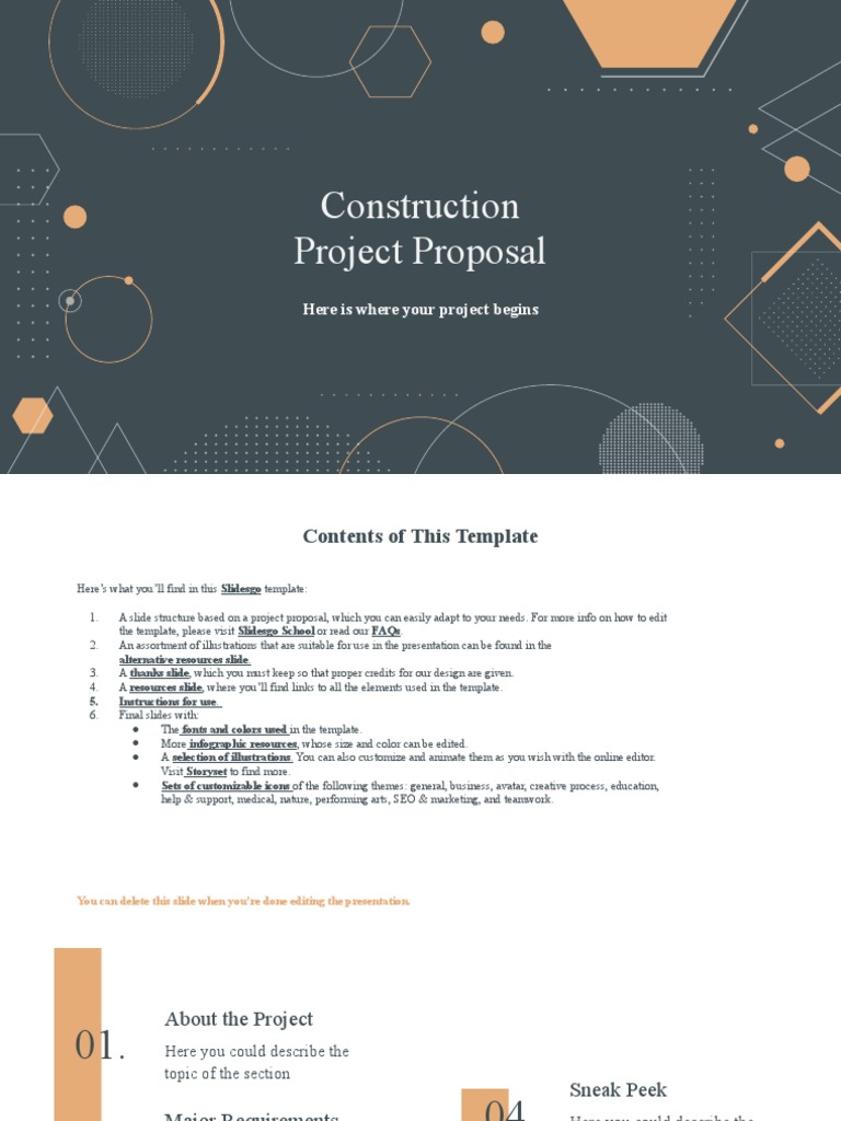 Construction Project Proposal by Slidesgo | PDF | Planets | Solar System