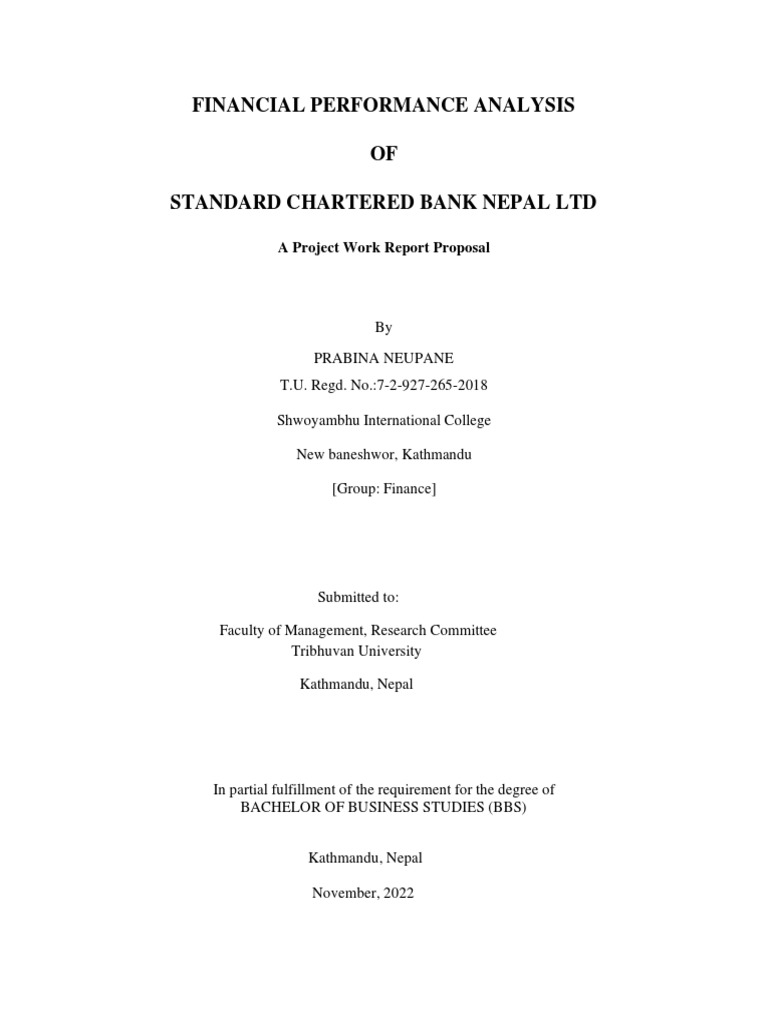 Financial Performance Analysis of SCB | PDF | Banks | Financial Ratio Financial Performance Analysis of SCB | PDF | Banks | Financial Ratio