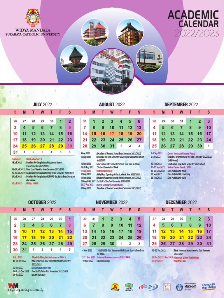 Kalender Akademik 2022-2023 UKWMS | PDF | Academic Term | Academia