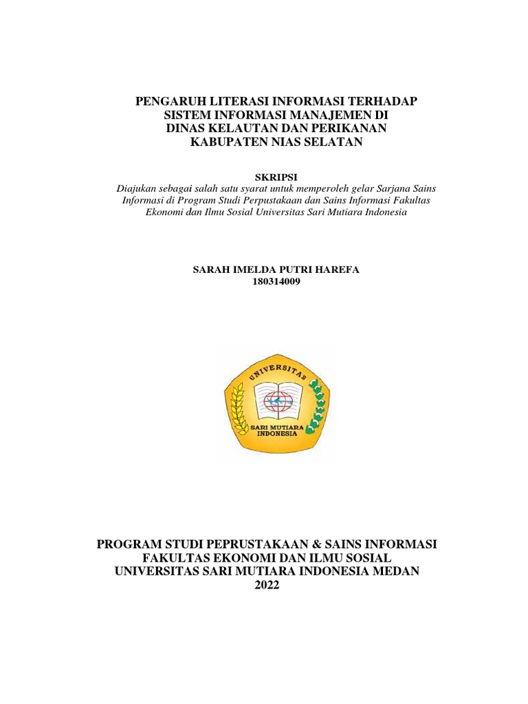 Revisi 1 Skripsi Sarah - Pengaruh Literasi Informasi Terhadap Sim Di ...