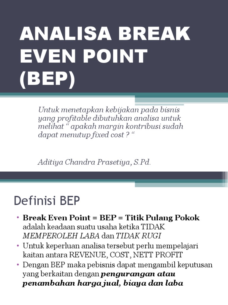 Analisis Bep | PDF
